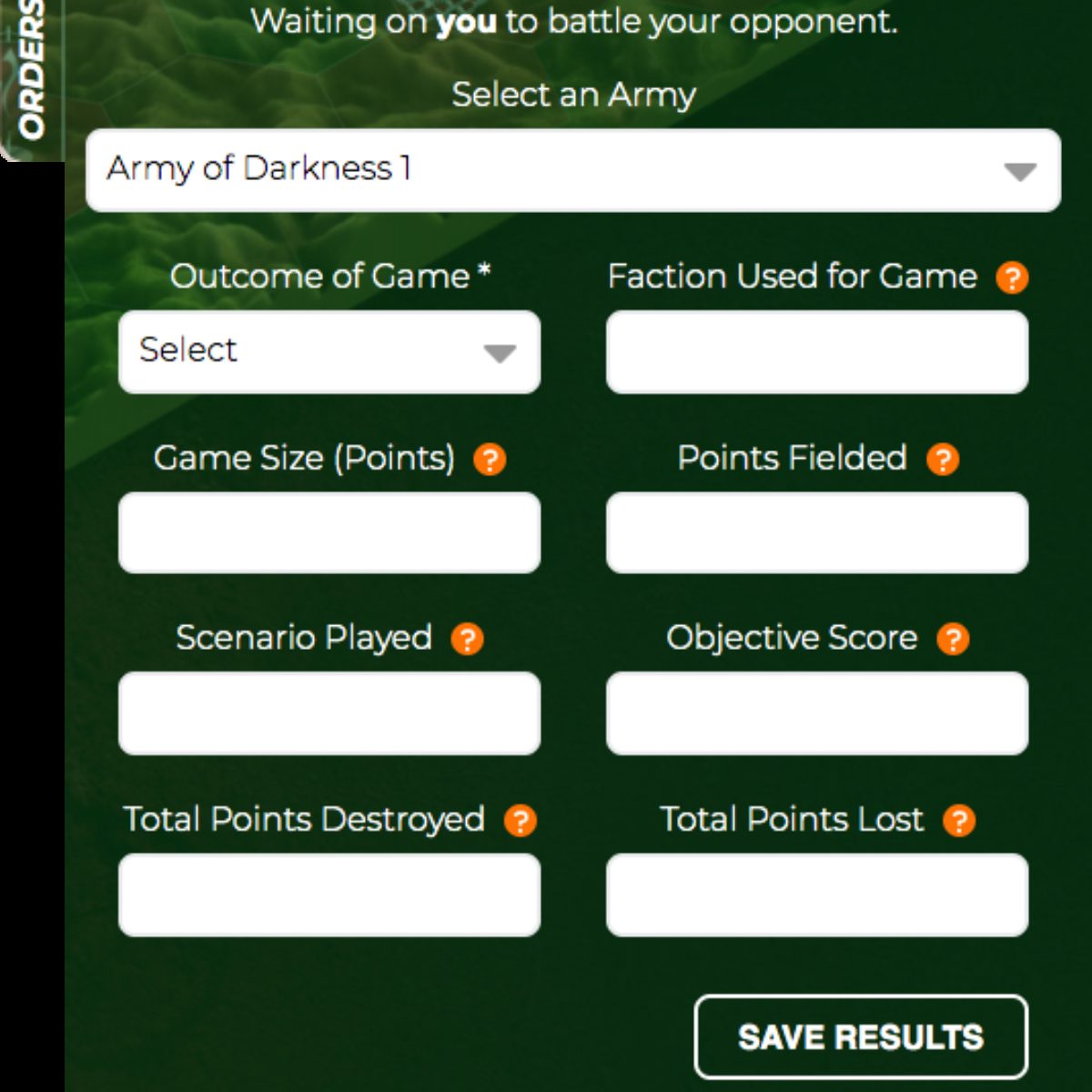 Submitting Battle Results - How it Works | TableTop Conflict